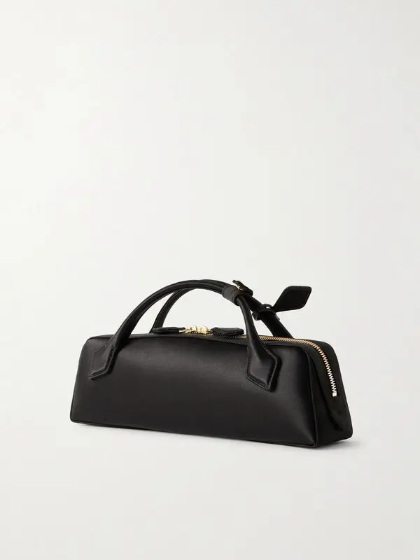 Alaïa Le Teckel Satin Clutch - Black