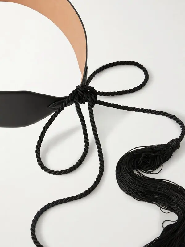 Alaïa Tasseled Leather Belt - Black