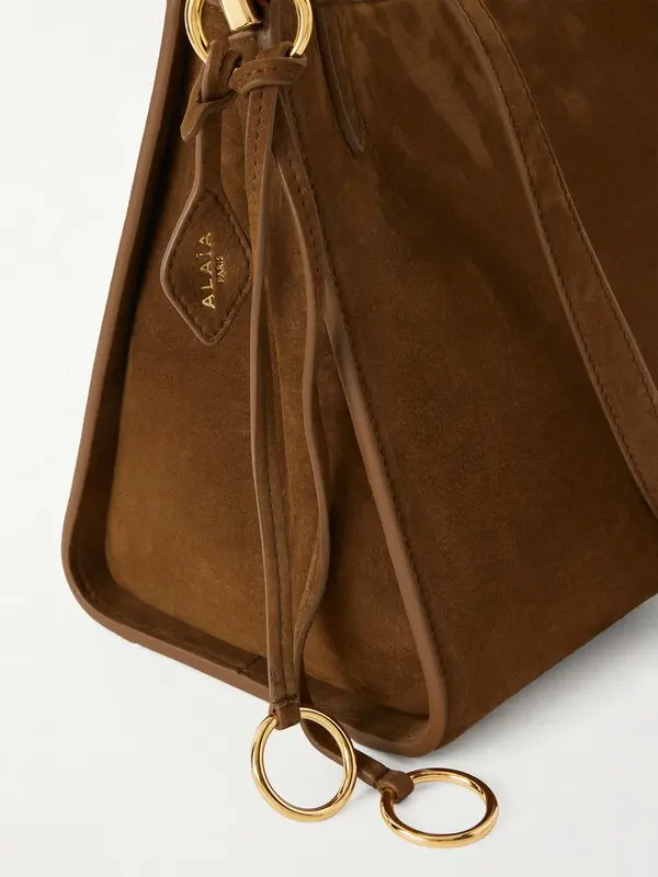 Alaïa Le Click Nubuck Leather Shoulder Bag - Green