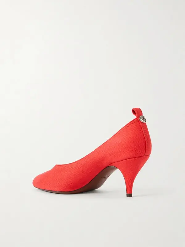 Versace Tina 65mm Denim Pumps - Red