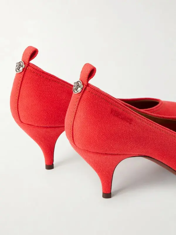Versace Tina 65mm Denim Pumps - Red