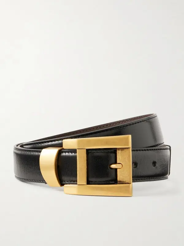 Versace Calfskin Leather Belt - Black