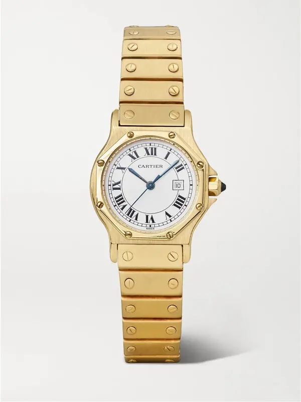 STEPHANIE WINDSOR Cartier Santos 18-karat Watch - Gold