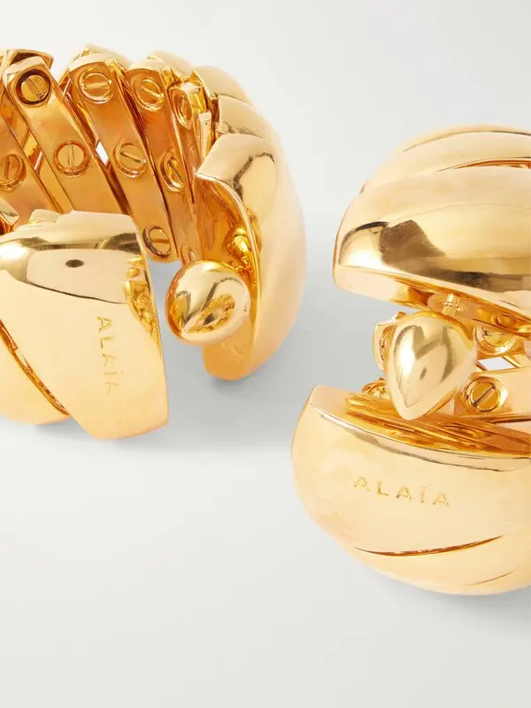 Alaïa Tone Hoop Earrings