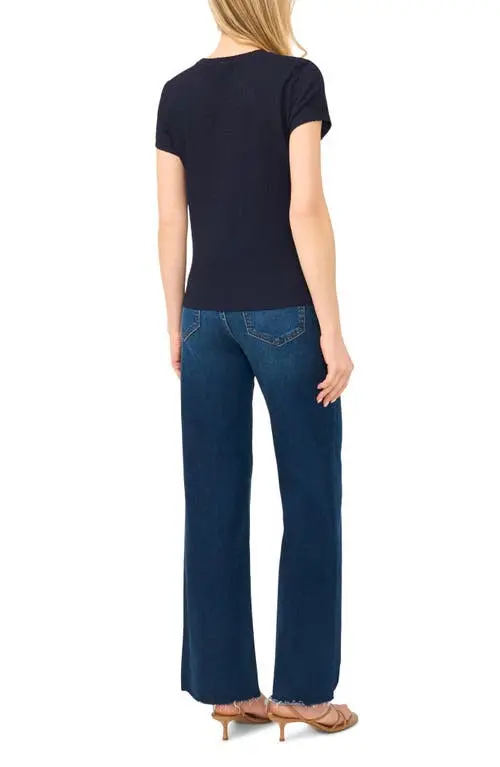 Halogen Pucker Crewneck T-shirt - Baritone Blue