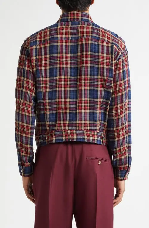 STOCKHOLM SURFBOARD CLUB Terrence Plaid Trucker Jacket