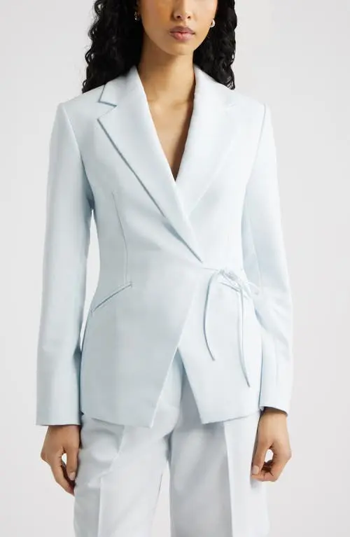 OPEN EDIT Side Tie Blazer - Blue Breeze