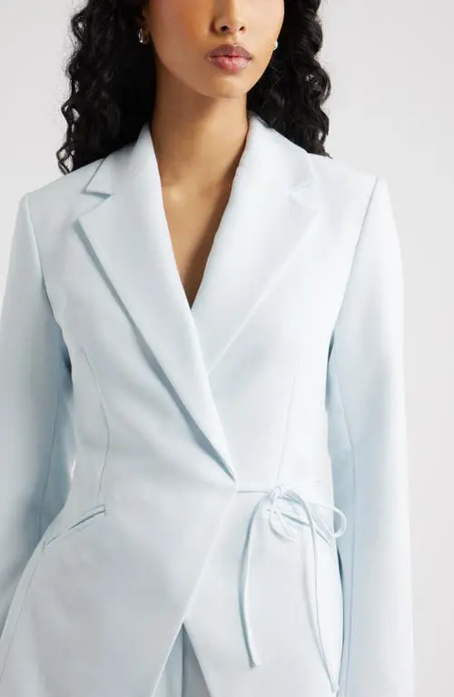 OPEN EDIT Side Tie Blazer - Blue Breeze
