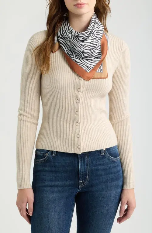 Treasure & Bond Assorted 2-pack Satin Scarf - Zebra- Orange