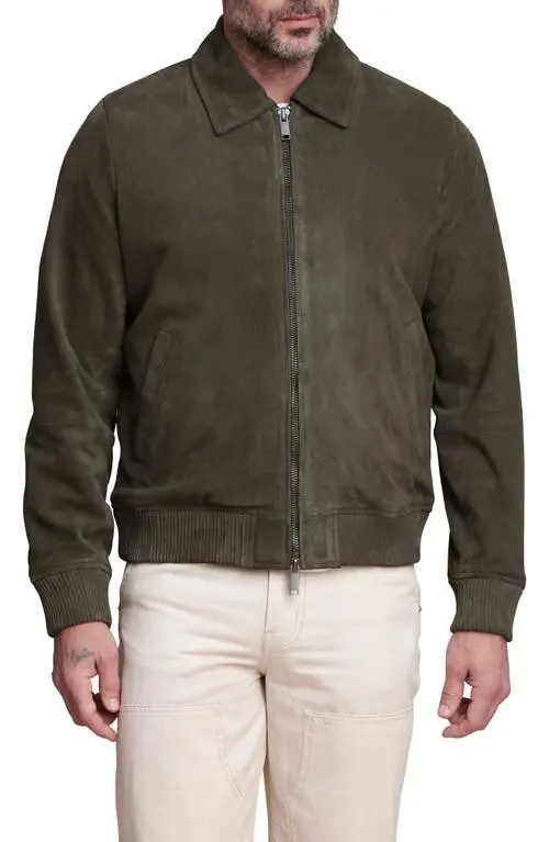 Bagatelle Suede Bomber Jacket - Chive