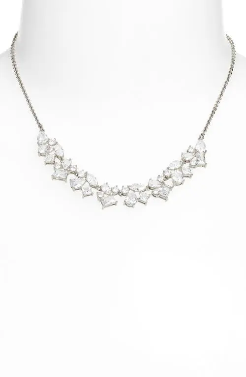 Nordstrom Cubic Zirconia Cluster Necklace