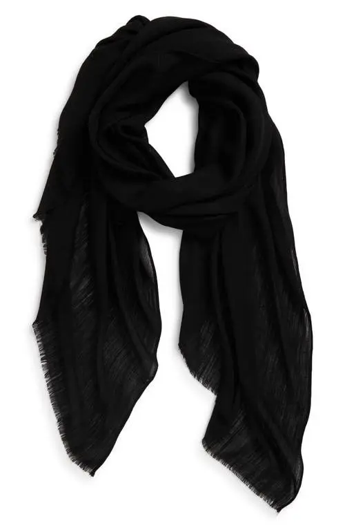 Treasure & Bond Lighweight Sequin Fringe Scarf - Black