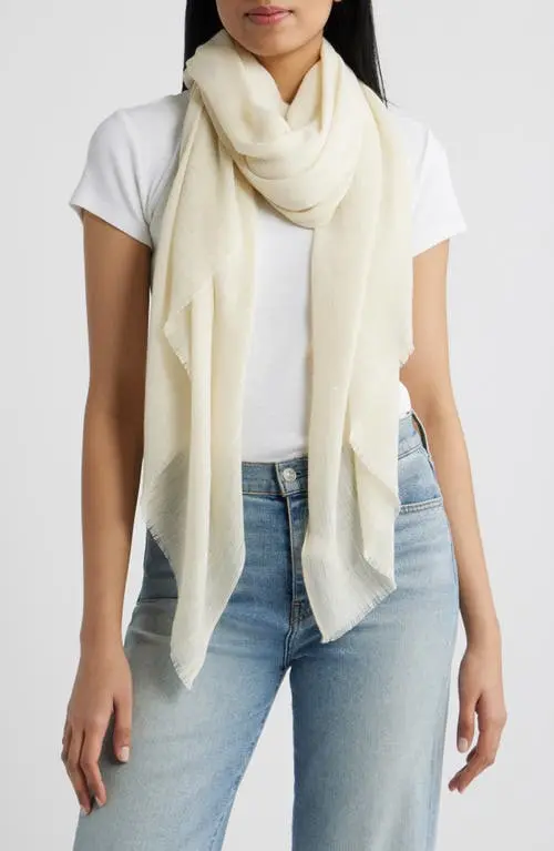 Treasure & Bond Lighweight Sequin Fringe Scarf - Ivory