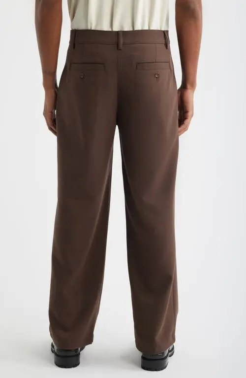 OPEN EDIT Relaxed Pleated Stretch Twill Trousers