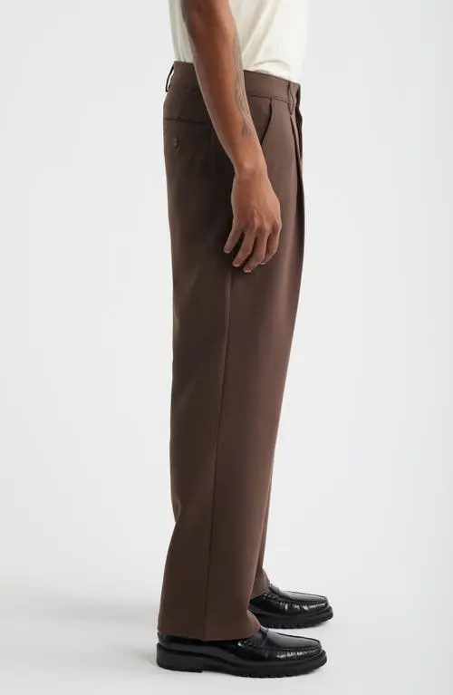 OPEN EDIT Relaxed Pleated Stretch Twill Trousers