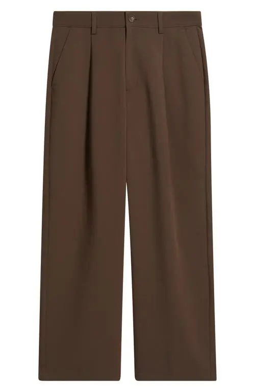 OPEN EDIT Relaxed Pleated Stretch Twill Trousers