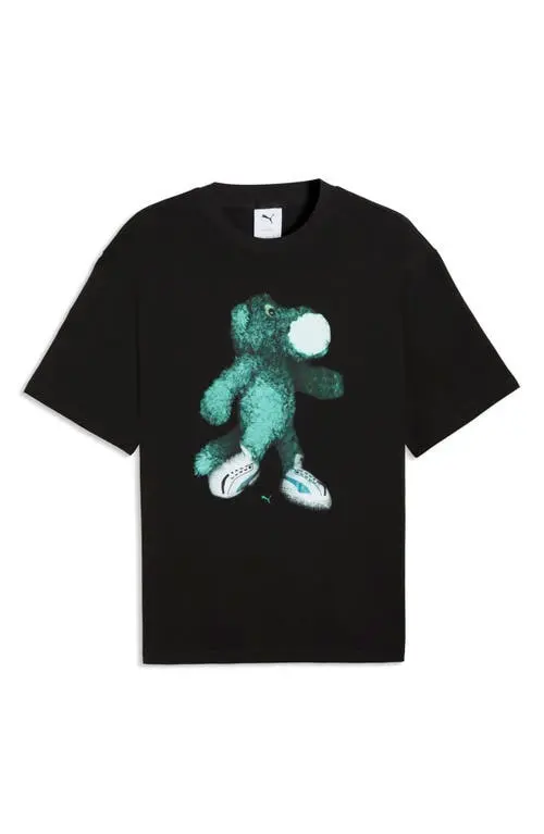 PUMA Mascot Cotton Graphic T-shirt - Puma Black