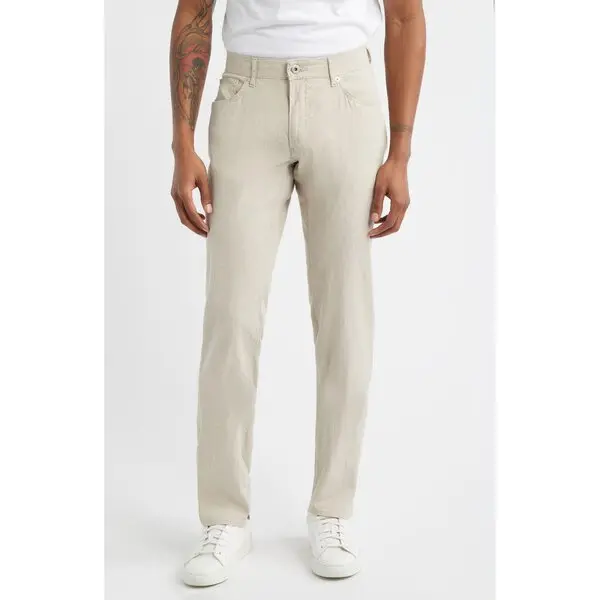 BRAX Chuck Modern Fit Linen Blend Five-pocket Pants - Beach