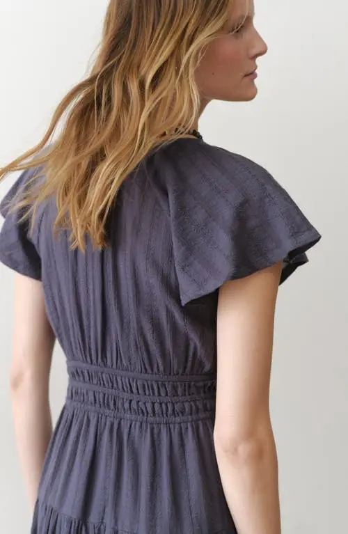 Marine Layer Skye Cotton Midi Dress - Indigo