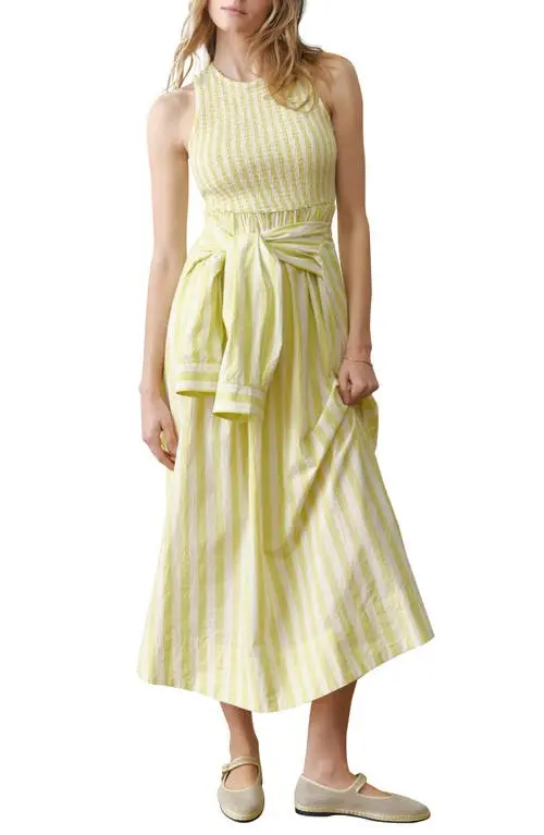 Marine Layer Darcy Smocked Poplin Maxi Dress