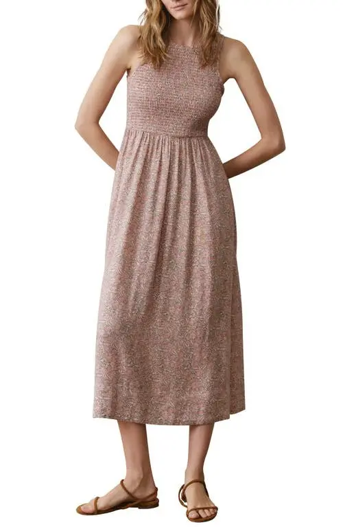 Marine Layer Darcy Floral Smock Midi Dress - Bouquet