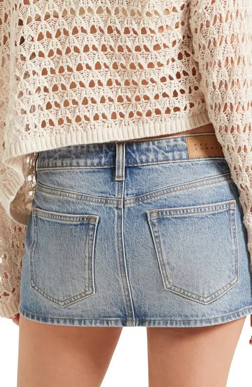PACSUN Piper Denim Micro Miniskirt - Medium Indigo