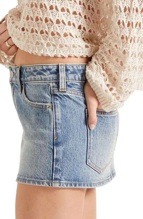 PACSUN Piper Denim Micro Miniskirt - Medium Indigo