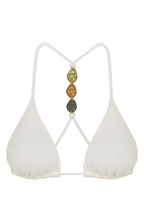 VIX PAULA HERMANNY Petra T-back Triangle Bikini Top - White