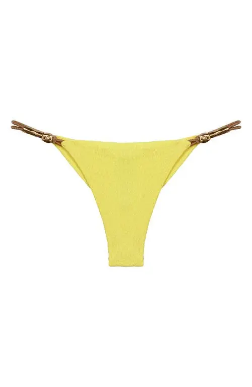 VIX PAULA HERMANNY Nancy Embellished Bikini Bottom - Lemonade