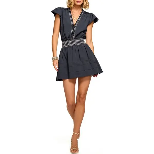 Ramy Brook Tahlia Flutter Sleeve Mini Dress