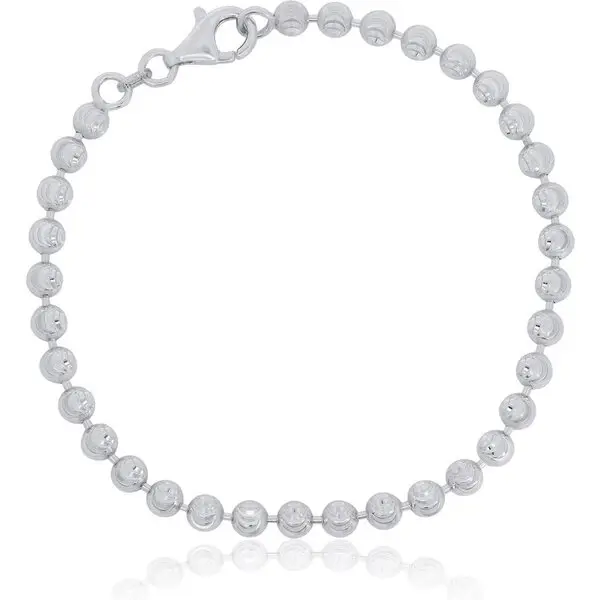 THE LOVERY FINE JEWELRY Moon Bead Chain Bracelet - Sterling Silver