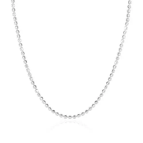 THE LOVERY Moon Bead Chain Necklace - Sterling Silver