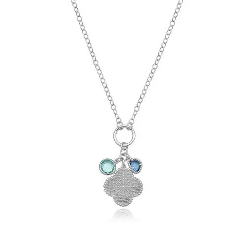 THE LOVERY FINE JEWELRY Clover Charm Necklace - Sterling Silver