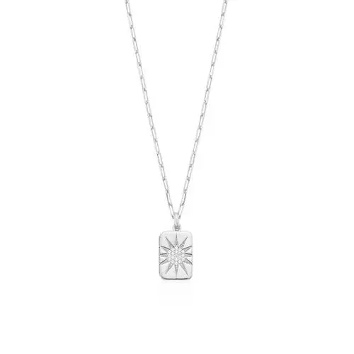 THE LOVERY FINE JEWELRY Starburst Locket Necklace - Sterling Silver
