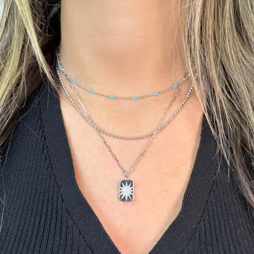 THE LOVERY FINE JEWELRY Starburst Locket Necklace - Sterling Silver