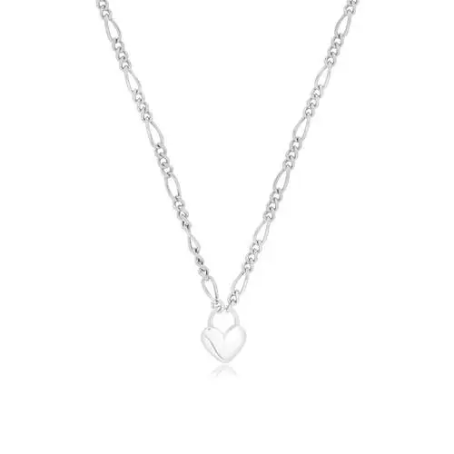 THE LOVERY FINE JEWELRY Figaro Heart Padlock Necklace - Sterling Silver