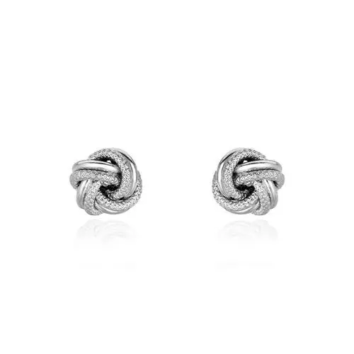 THE LOVERY FINE JEWELRY Textured Knot Stud Earrings