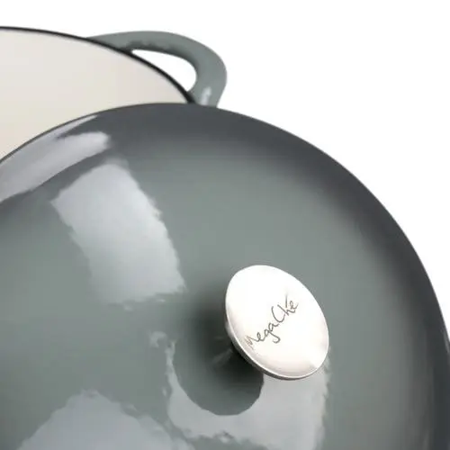 MEGACHEF 7 Quarts Oval Enameled Cast Iron Casserole
