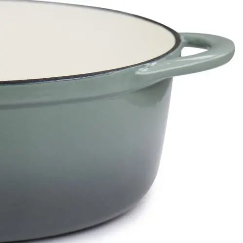 MEGACHEF 7 Quarts Oval Enameled Cast Iron Casserole