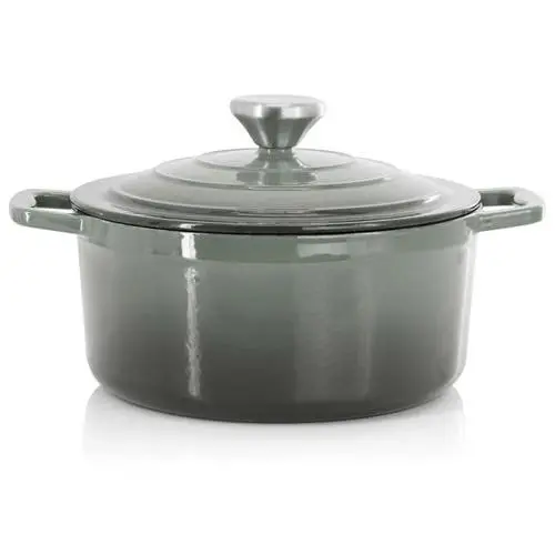 MEGACHEF 2.7 Quart Round Enameled Cast Iron Casserole