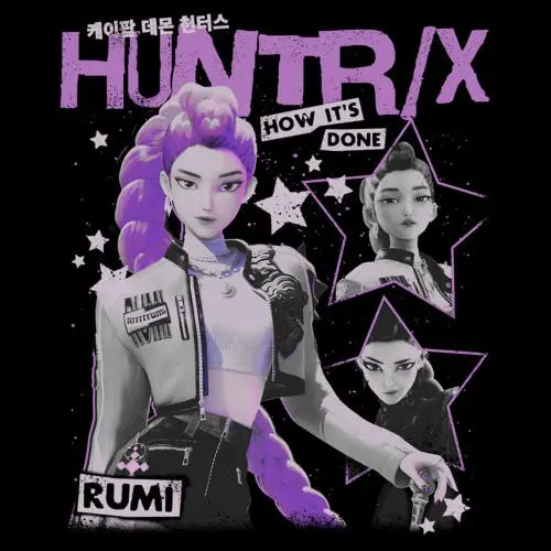 KPOP DEMON HUNTERS Pop Star Huntrix Rumi Graphic Hoodie