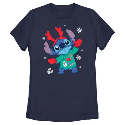 LILO & STITCH Ohana Means Family Graphic T-shirt - Navy Blue