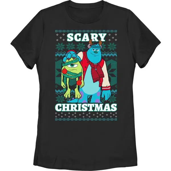 MONSTERS INC Mike And Sully Scary Christmas Graphic T-shirt