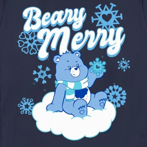 CARE BEARS Grumpy Bear "beary Merry" Graphic T-shirt