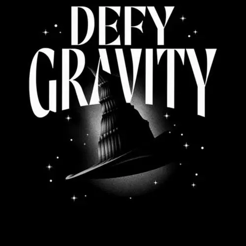 WICKED Defy Gravity Witch Hat Graphic T-shirt