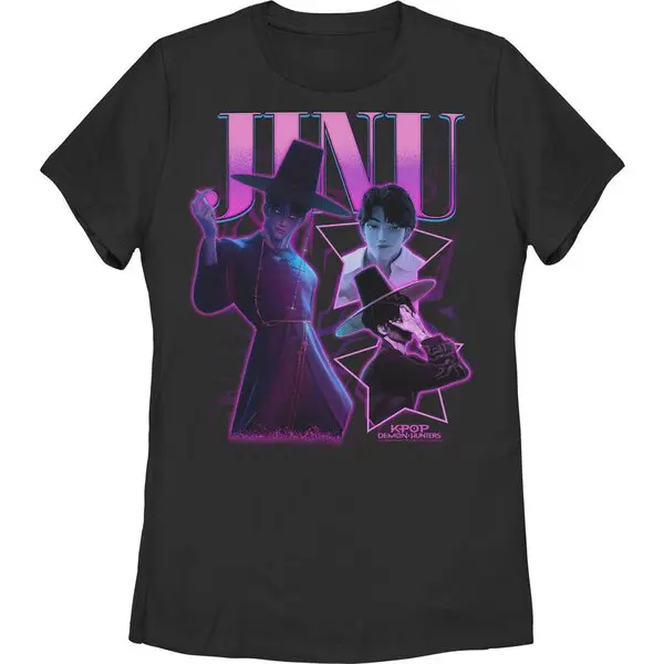 KPOP DEMON HUNTERS Jinu Saja Collage Graphic T-shirt