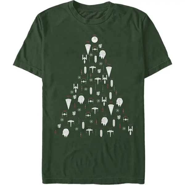 STAR WARS Galactic Christmas Ornaments Short Sleeve Graphic T-shirt