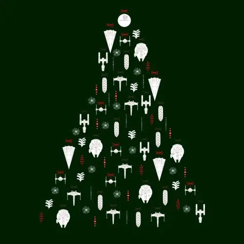 STAR WARS Galactic Christmas Ornaments Short Sleeve Graphic T-shirt