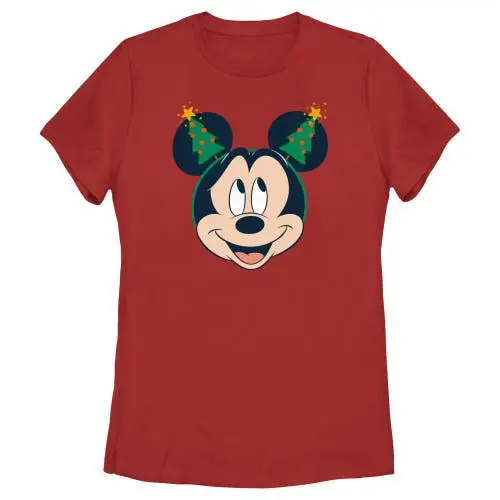 MICKEY & FRIENDS Mickey Mouse Christmas Tree Ears Graphic T-shirt
