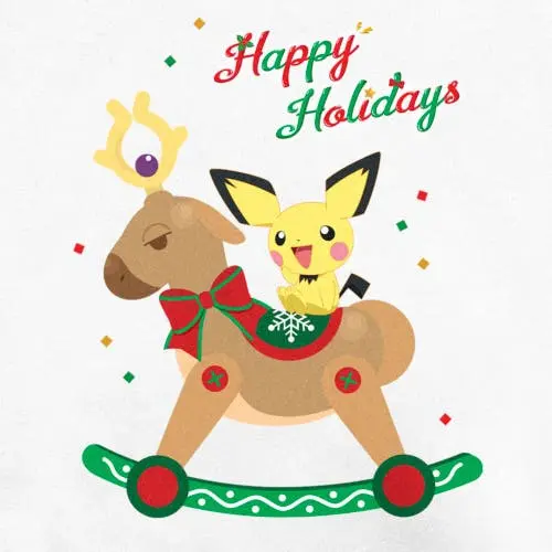 POKEMON Christmas Pichu Rocker Graphic Crewneck Sweatshirt